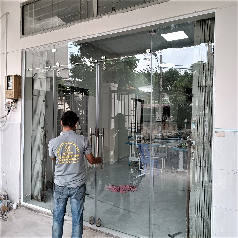 Cửa Kính Lùa Khung Nhôm - [ Cửa Lùa Kính Cường Lực 2 Cánh ] - Nhôm kính ...